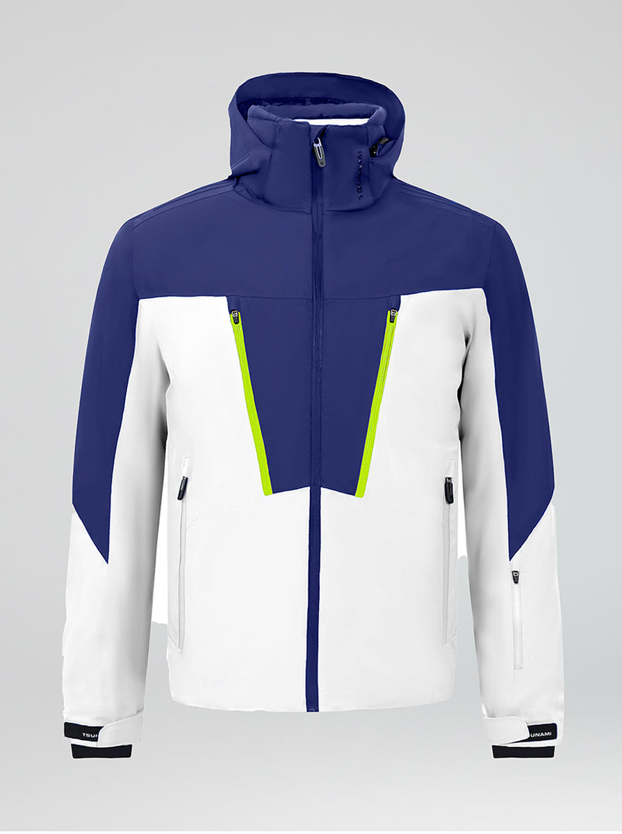 Predator VI DX Men's Ski Jacket White-Blue – Tsunami Skiwear
